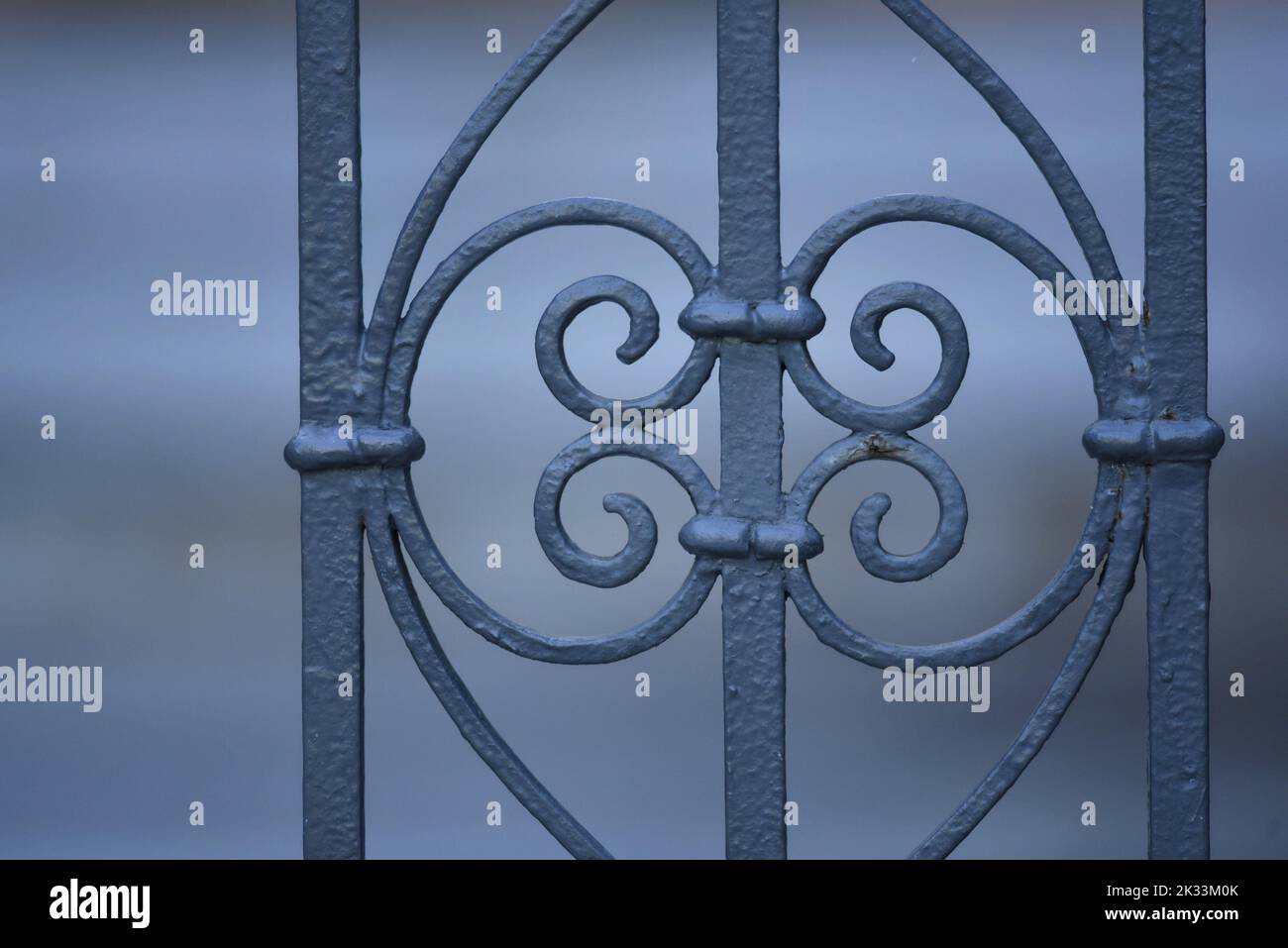 Traditional handcrafted forged iron entrance gate railing in Kifissia ...