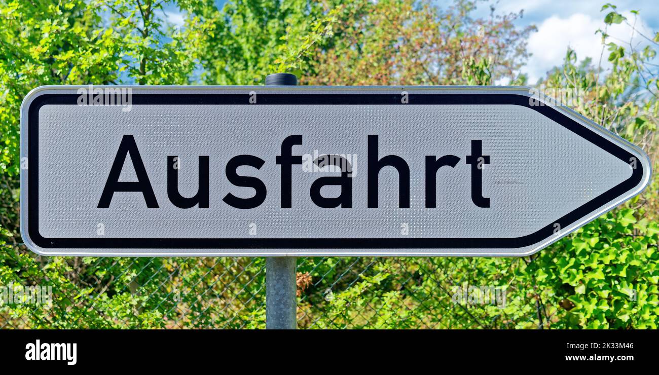 Ausfahrt sign hi-res stock photography and images - Alamy
