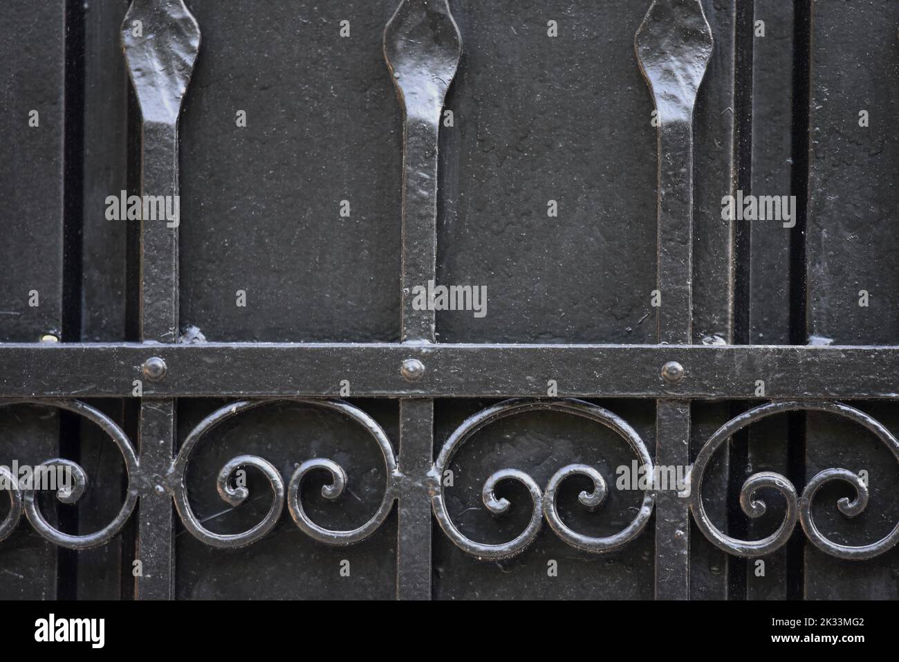 Traditional metal garden entrance gate with handcrafted wrought iron ...