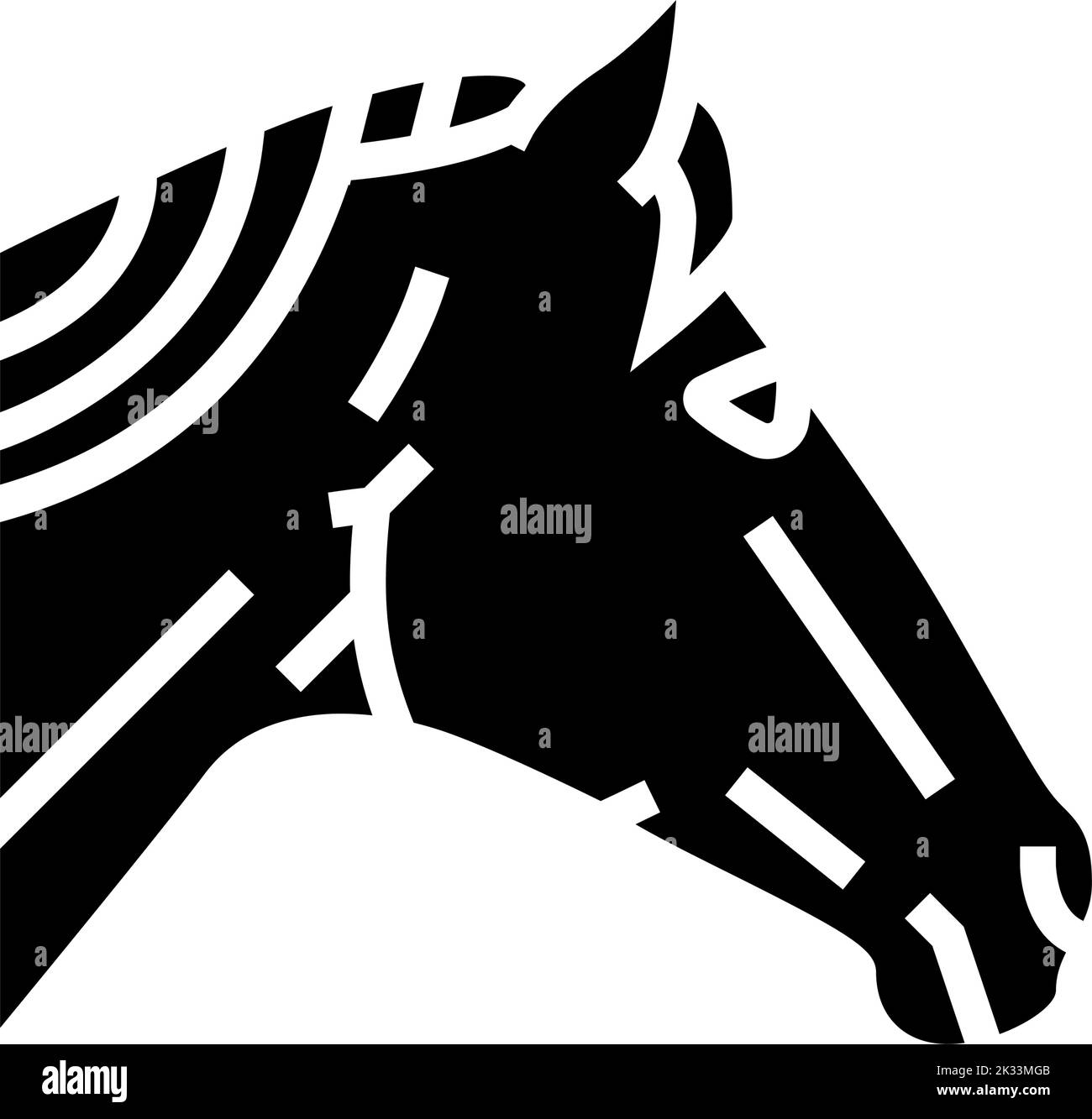 horse animal zoo glyph icon vector illustration Stock Vector Image ...