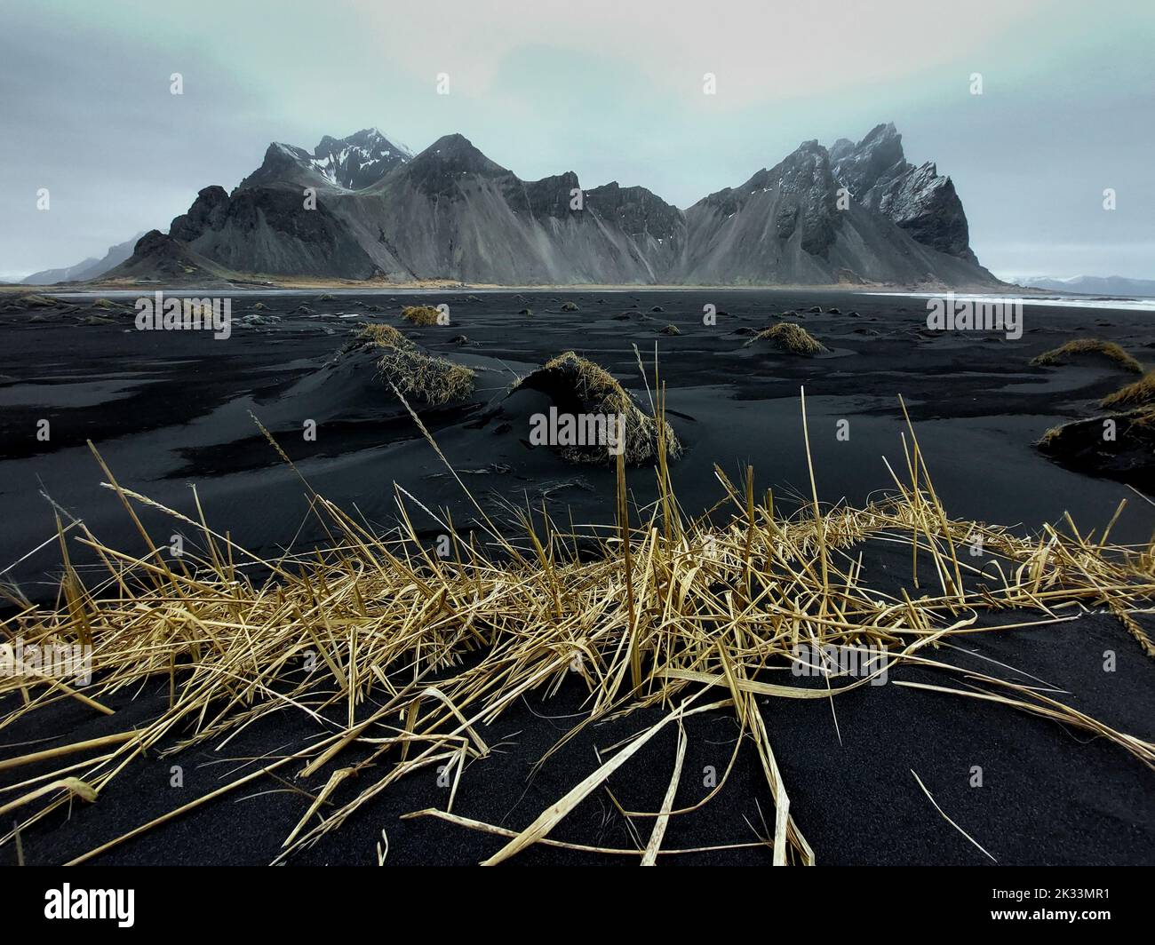Vestrahorn Mountain from Stokksnes Beach. South Iceland Stock Photo - Alamy