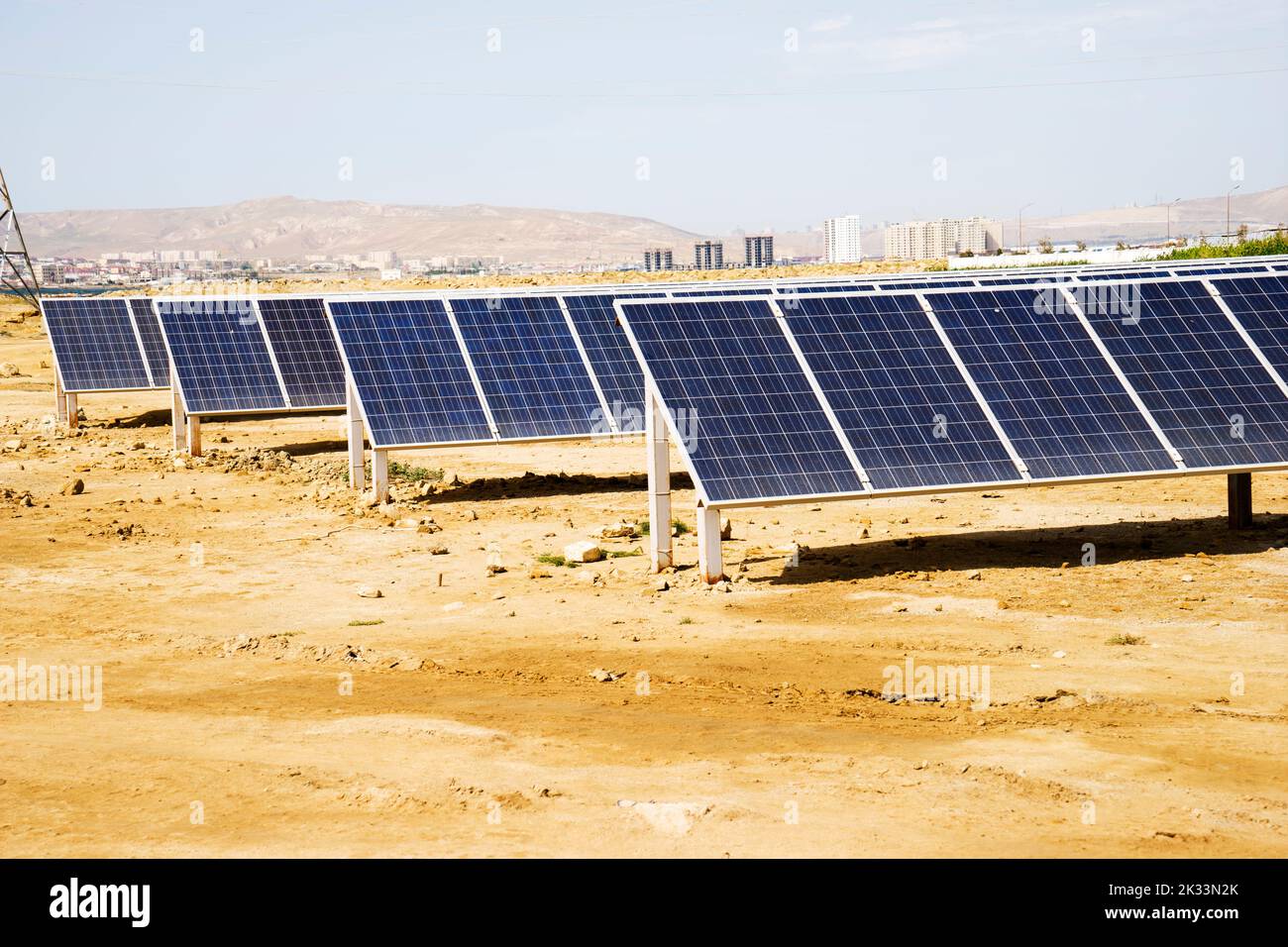 solar panels with the sunny sky. Blue solar panels. background of ...