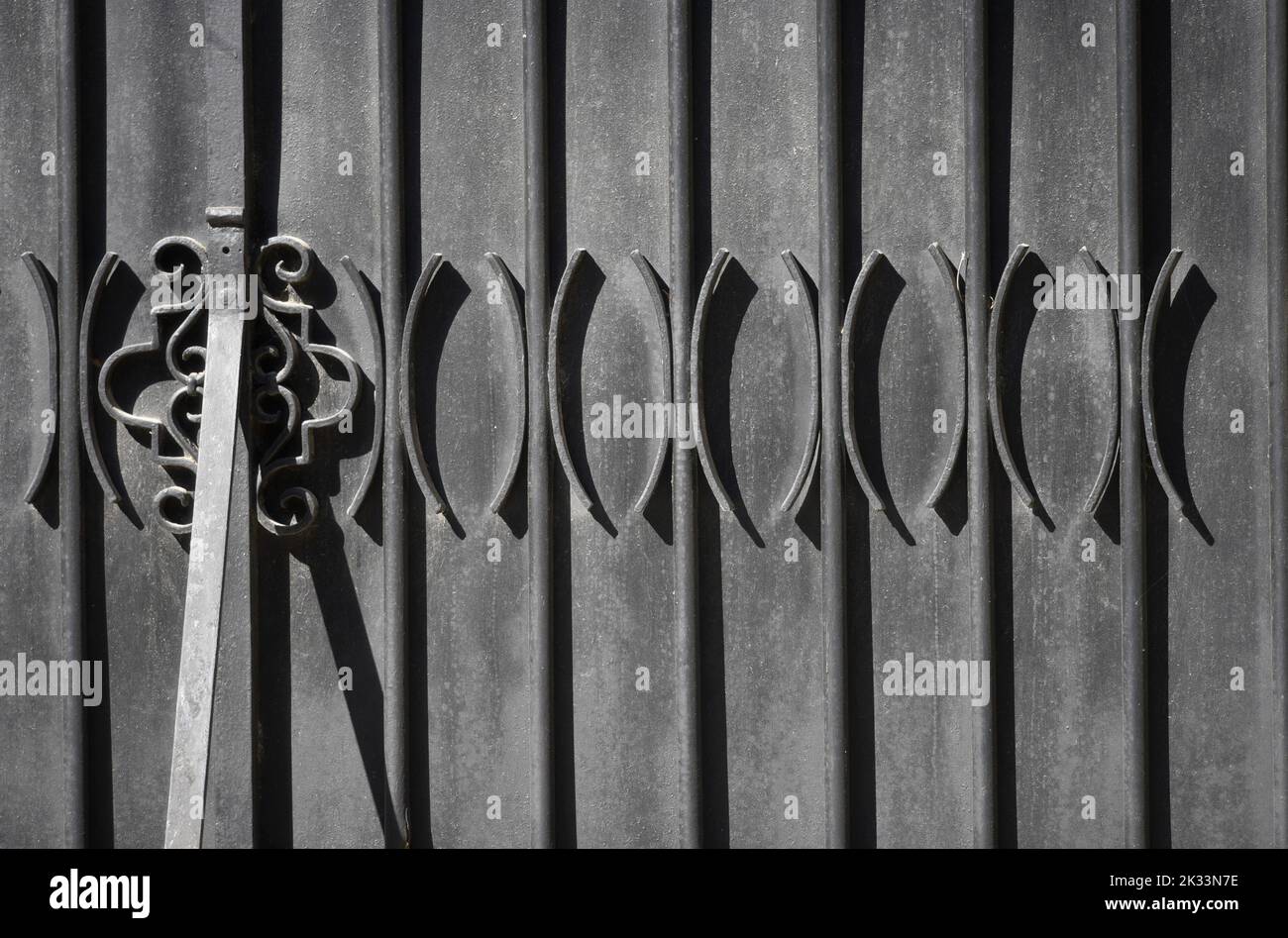 Traditional metal garden entrance gate with handcrafted wrought iron ...