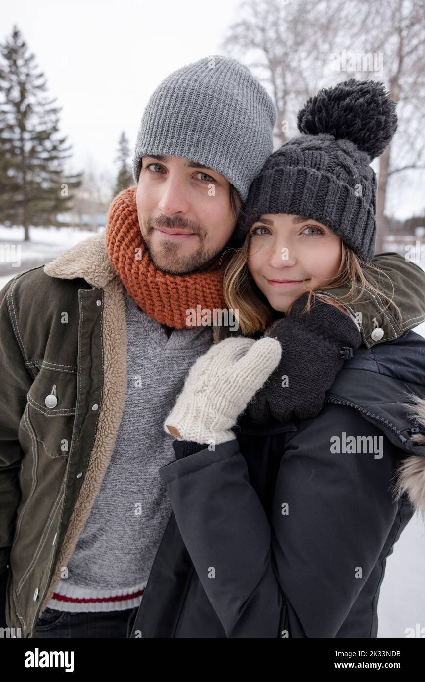 Couple in coats hi-res stock photography and images - Alamy