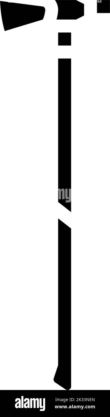 splitting maul hatchet glyph icon vector illustration Stock Vector ...