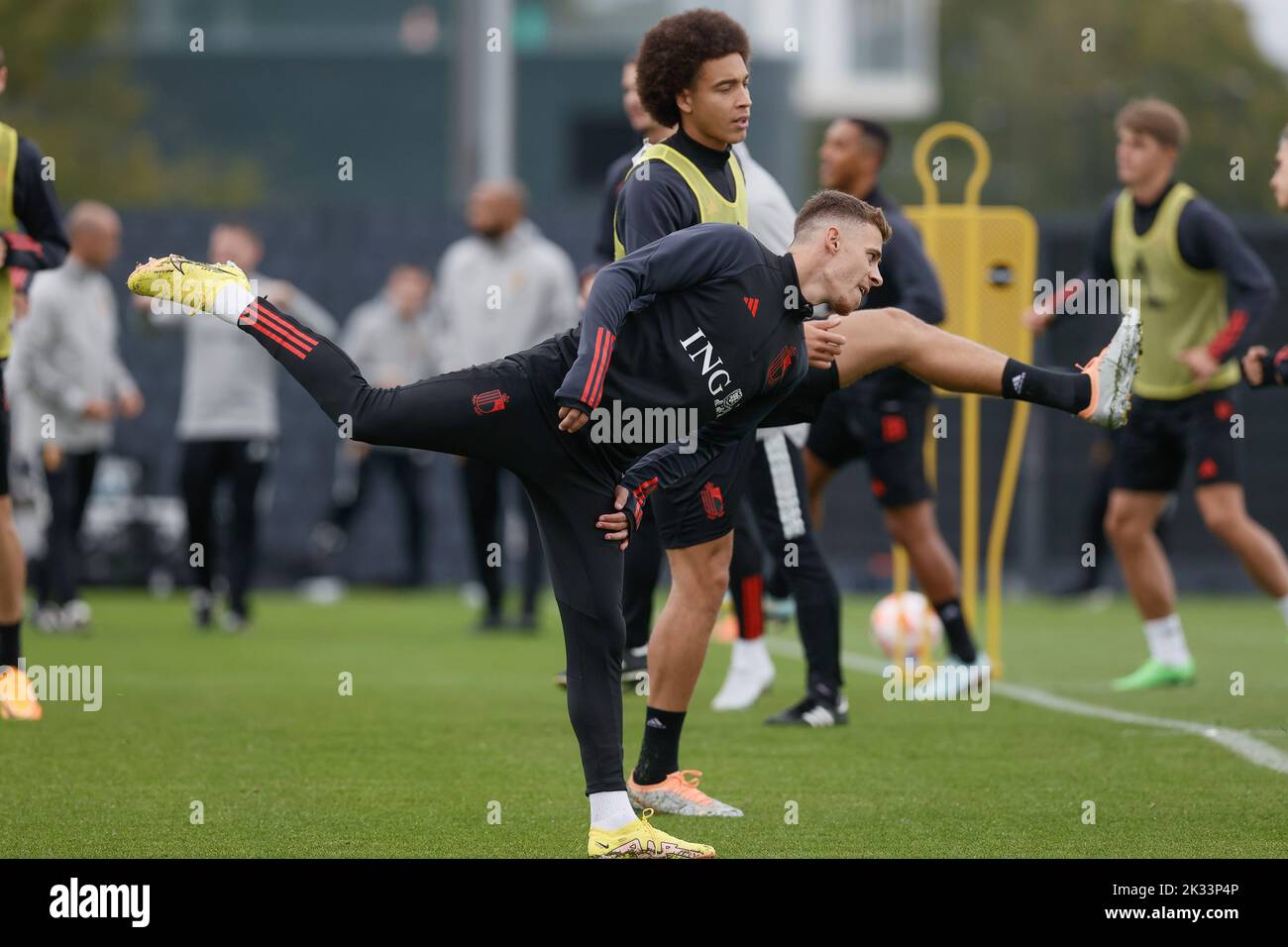 Belgium's Thorgan Hazard and Belgium's Axel Witsel pictured during a ...