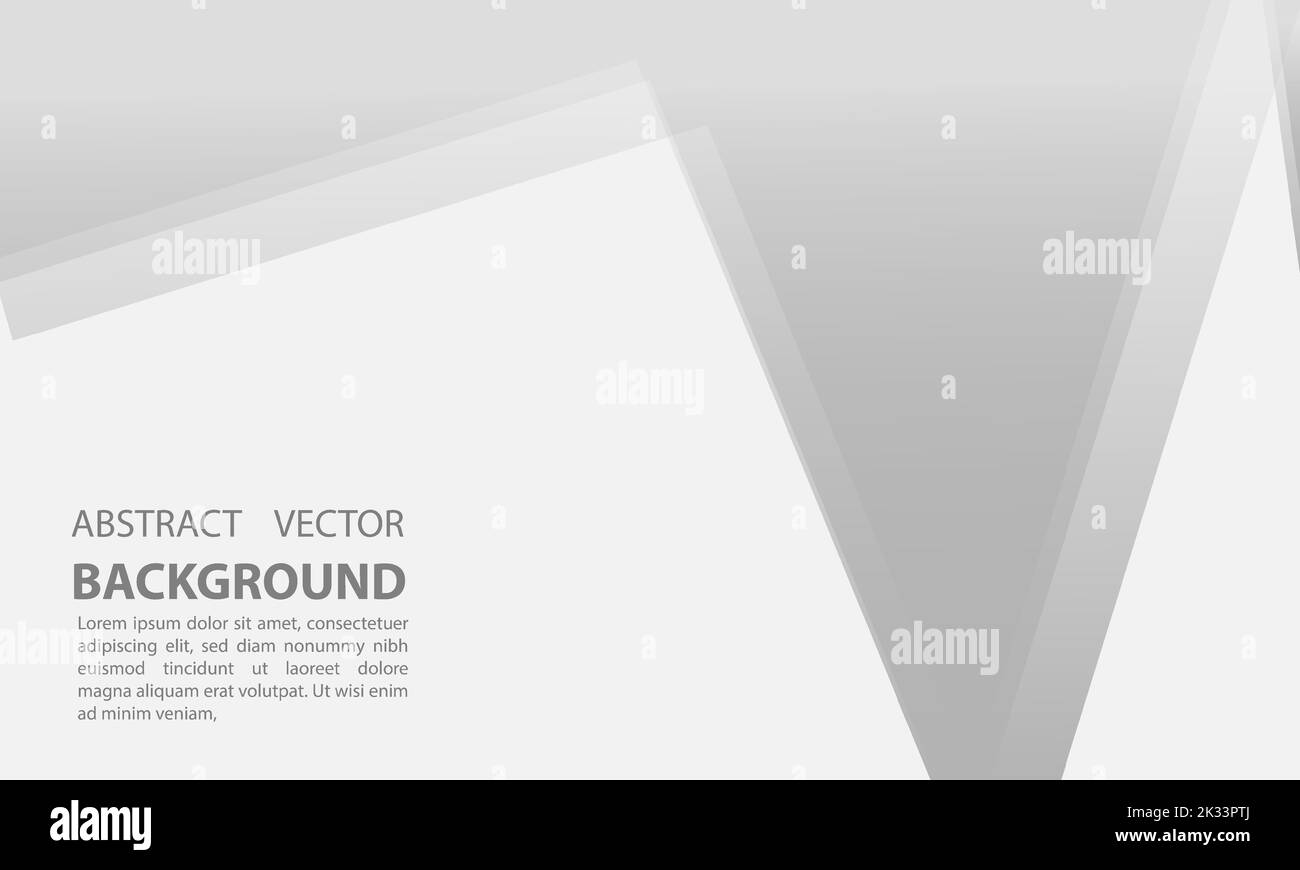 An abstract white and gray vector background with sample text Stock ...