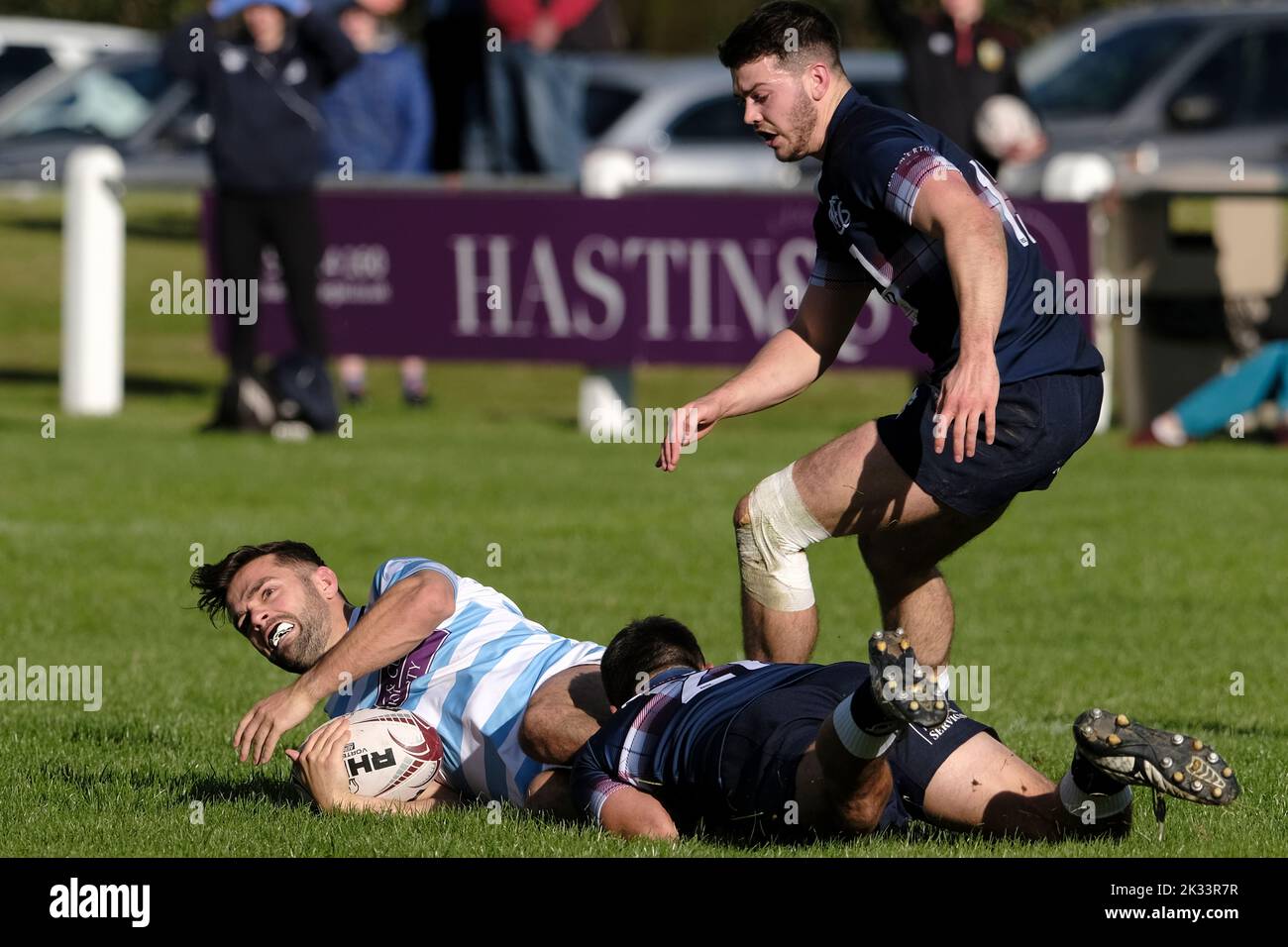 Selkirk, UK. 24th Sep, 2022. Tennent's Scottish Premiership Rugby ...
