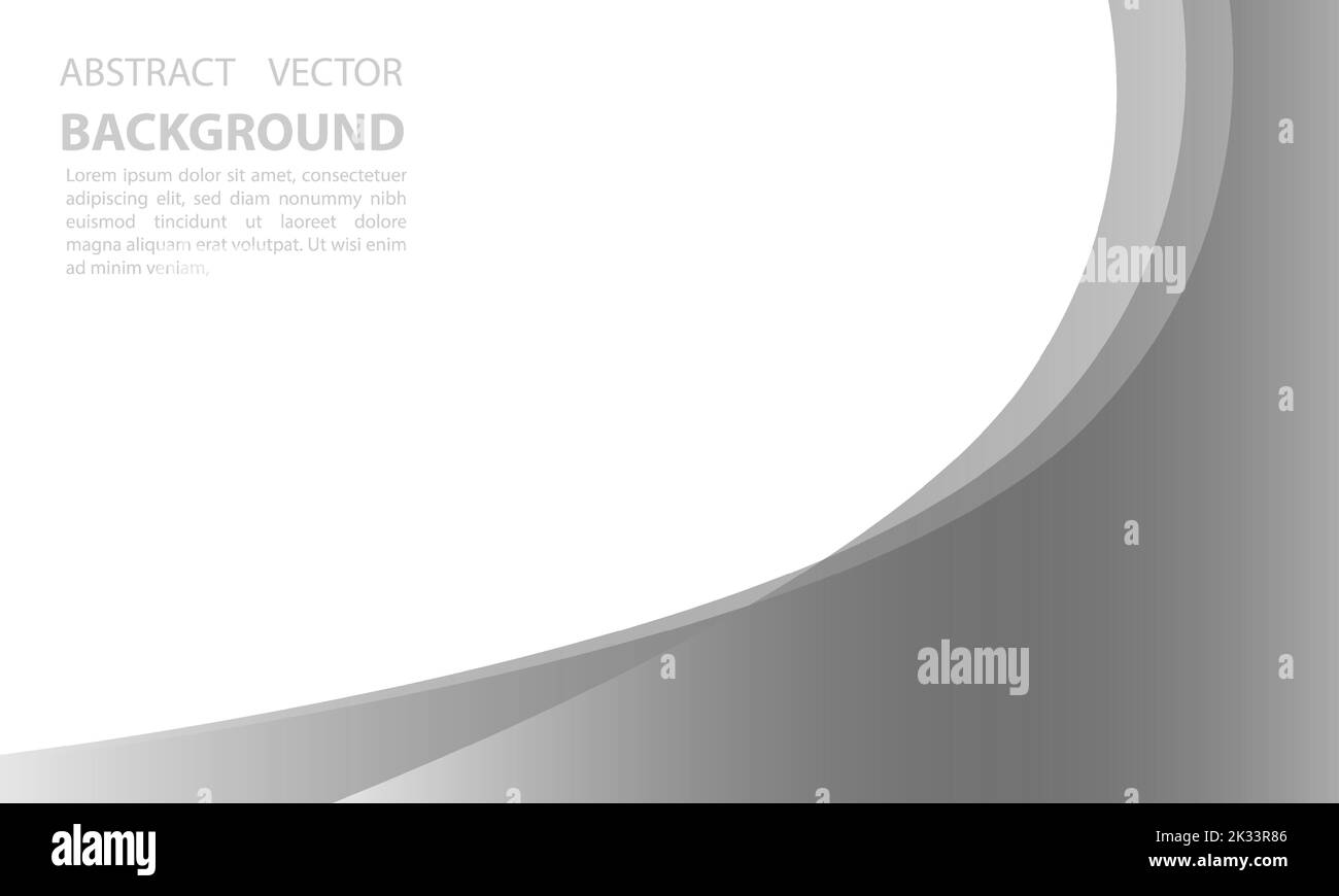 An abstract white and gray vector background with sample text Stock ...
