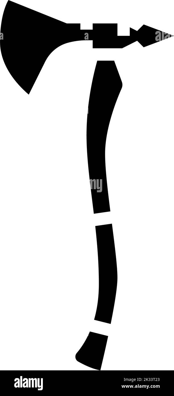 viking axe weapon glyph icon vector illustration Stock Vector Image ...