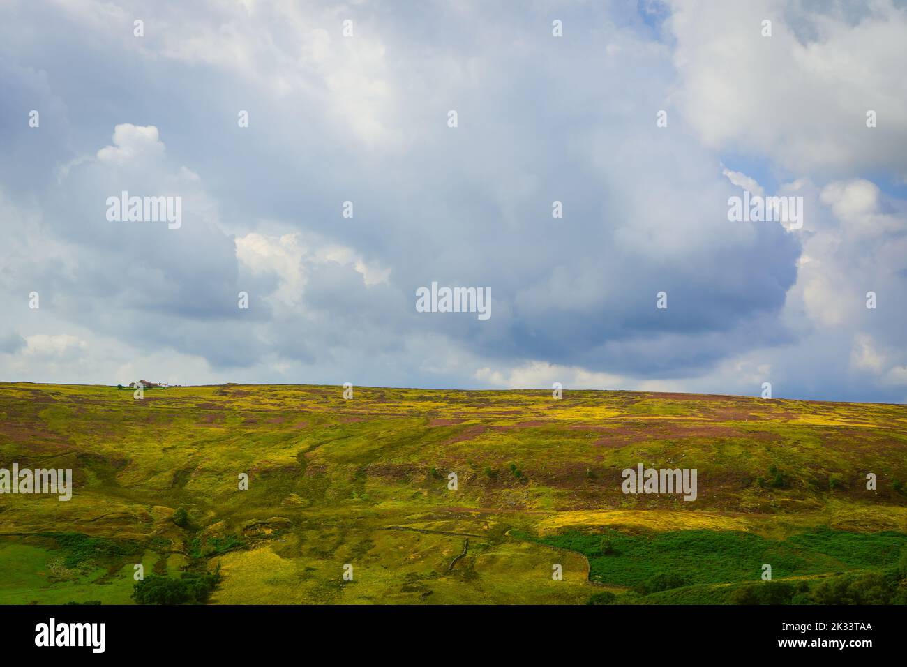 Big clouds above Blakey Ridge on the North Yorkshire Moors. It is ...