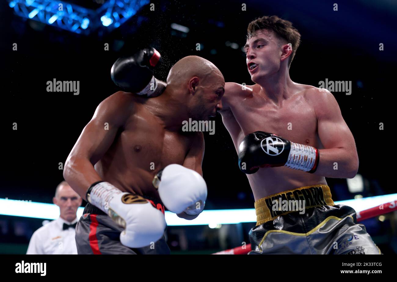 James Heneghan (right) in action against Rod Douglas Jnr in their ...