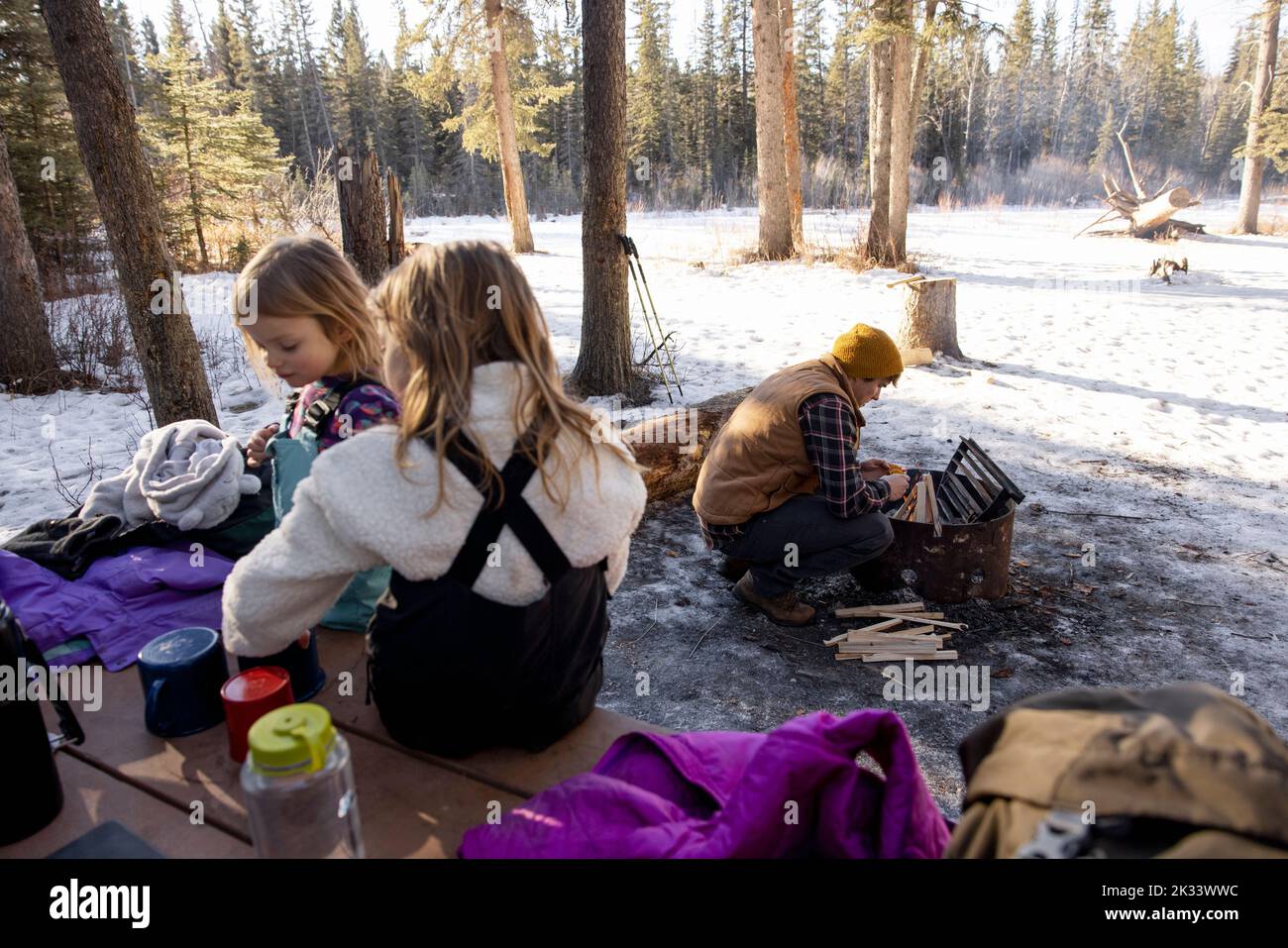 Picnic in winter hi-res stock photography and images - Alamy