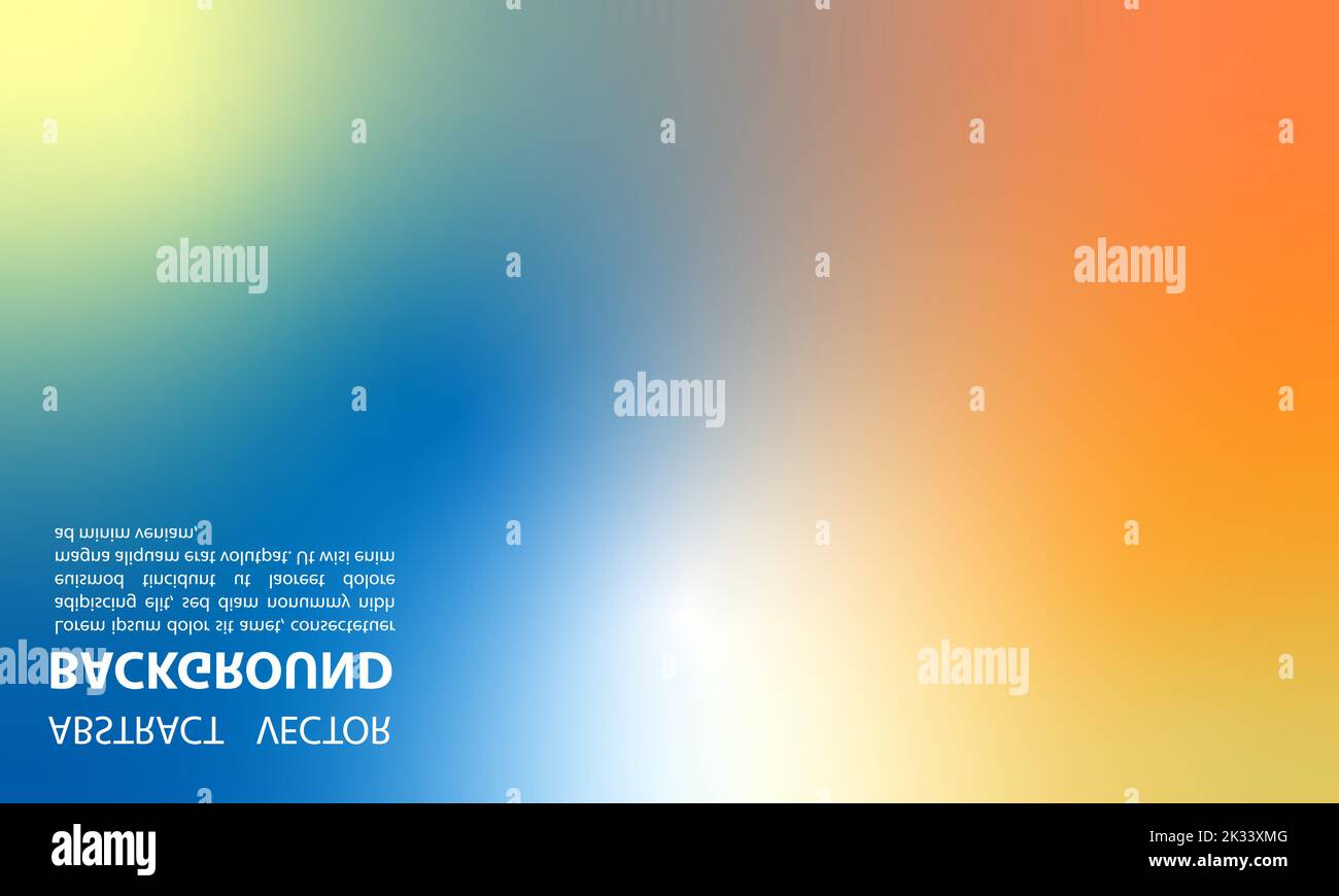 An abstract colorful gradient vector background with sample text Stock ...
