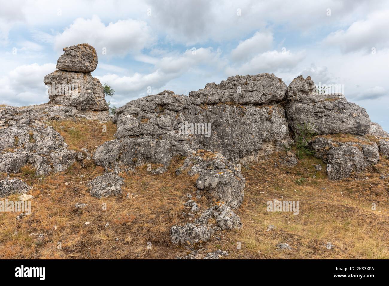 Strangely shaped rocks in the chaos of Nimes le Vieux in the Cevennes ...
