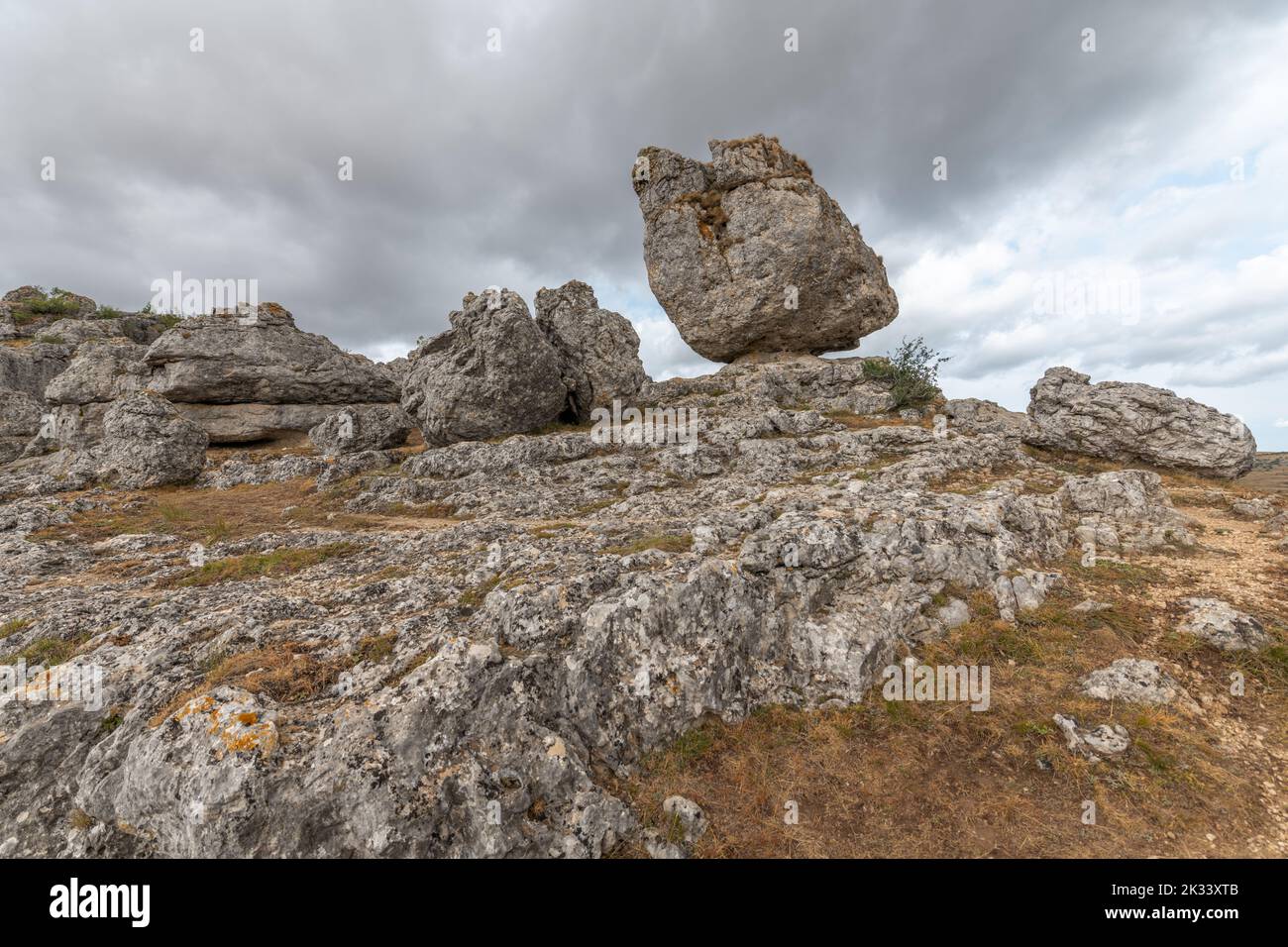 Strangely shaped rocks in the chaos of Nimes le Vieux in the Cevennes ...