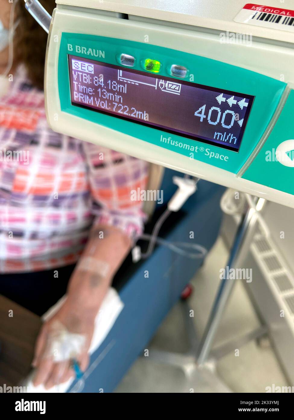 Dubuque, Iowa, USA. 21st Sep, 2022. Carole Schmidt, left undergoes ...