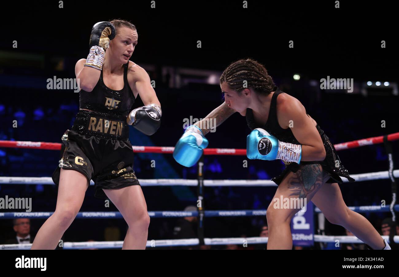Raven Chapman (left) in action against Jorgelina Guanini during their ...