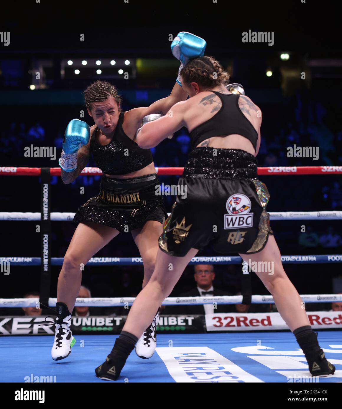 Raven Chapman (right) in action against Jorgelina Guanini during their ...