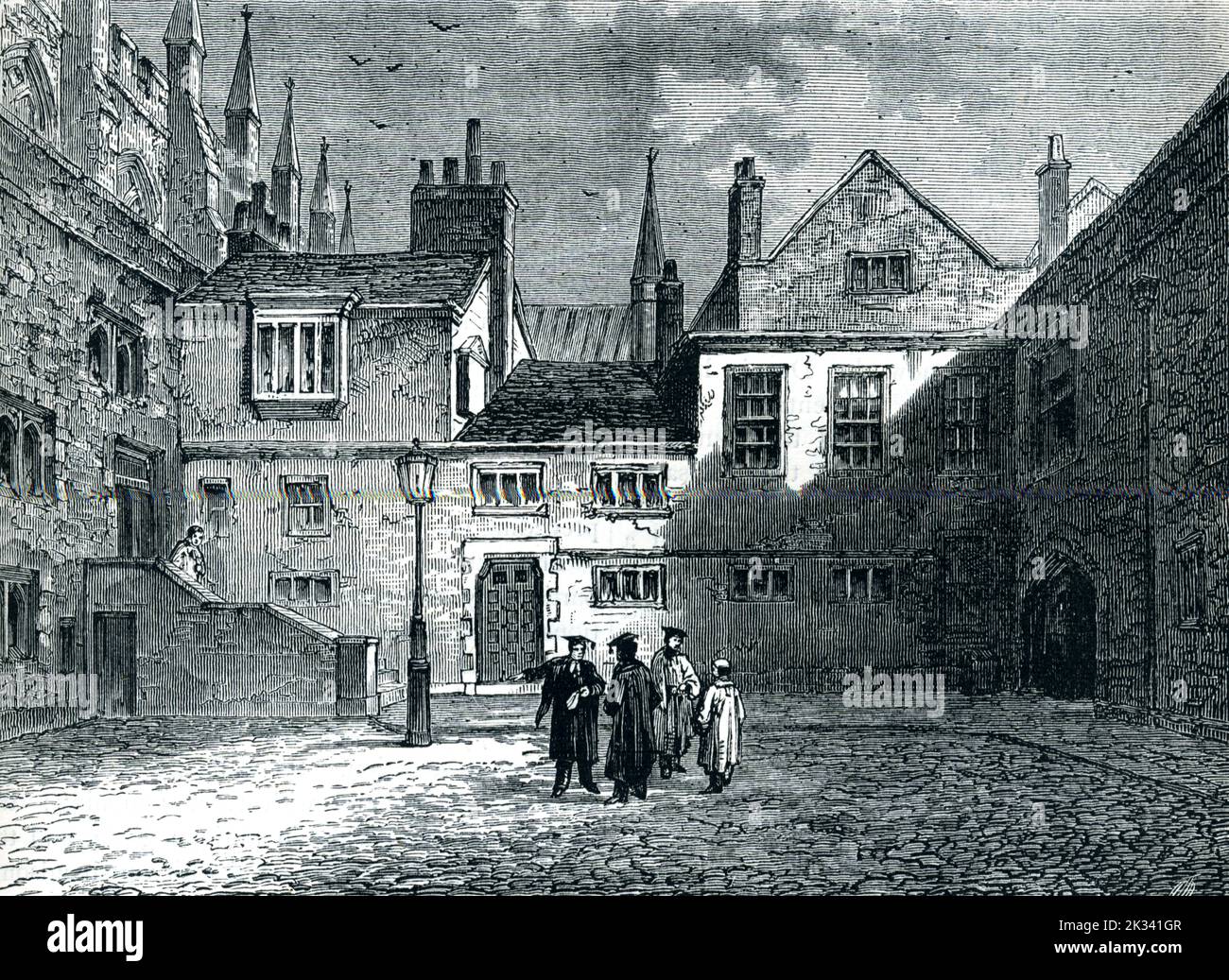 Westminster Abbey, The Deanery 19th Century illustration London 19th ...
