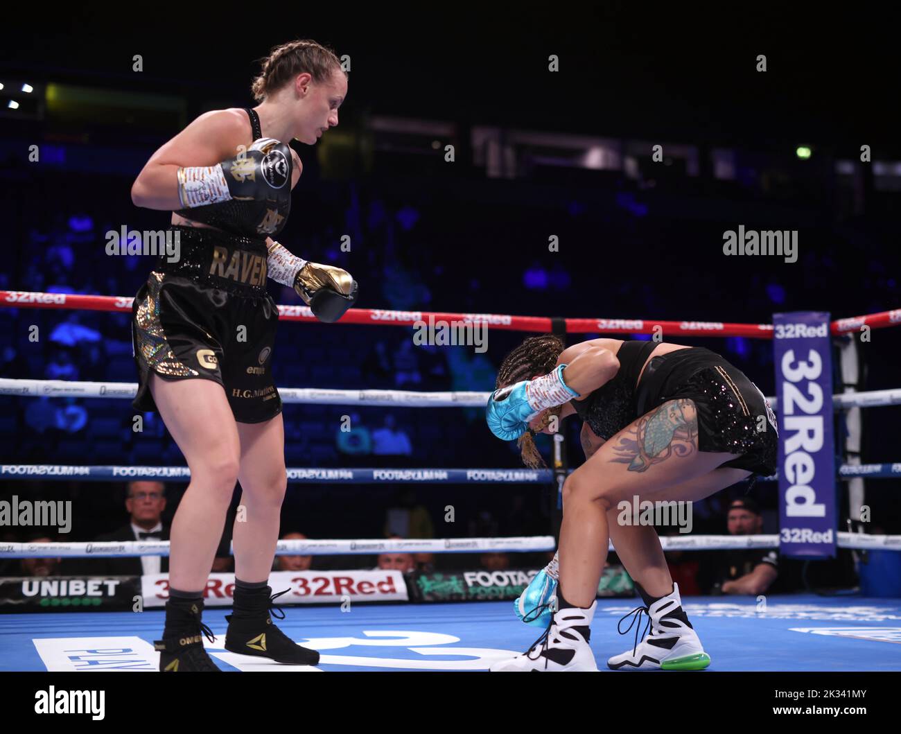 Raven Chapman (left) in action against Jorgelina Guanini during their ...