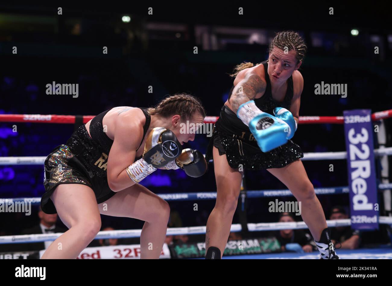 Raven Chapman (left) in action against Jorgelina Guanini during their ...