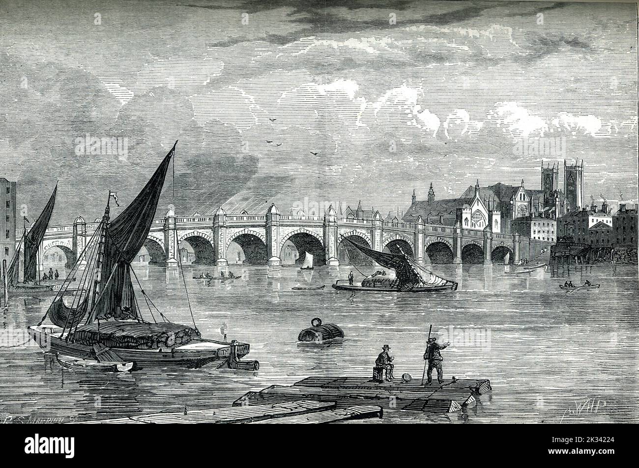 Westminster Bridge built between 1739–1750, Swiss engineer Charles ...