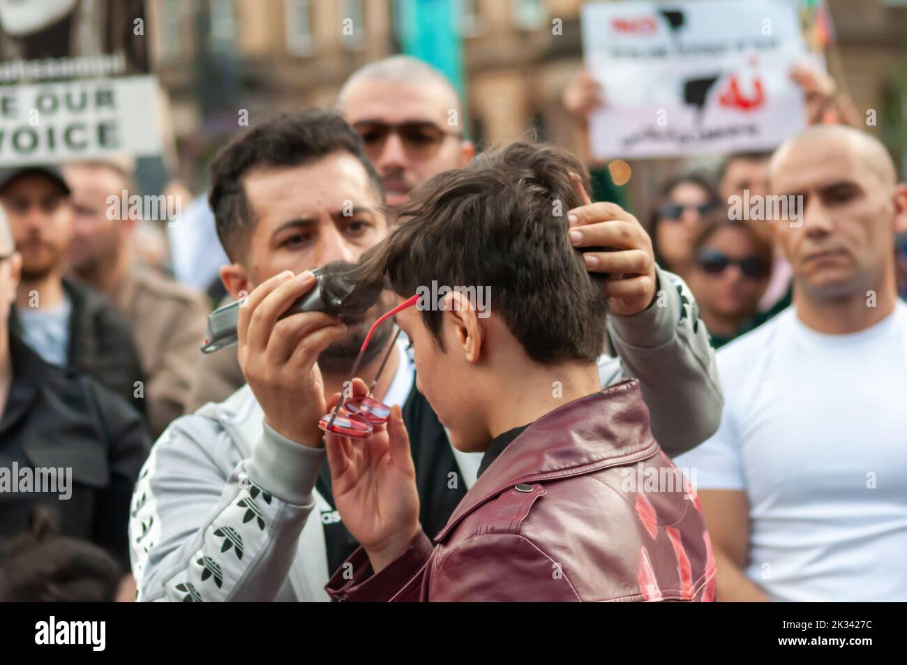 Glasgow, Scotland, UK. 24th September 2022: Melika Balali, an Iranian ...
