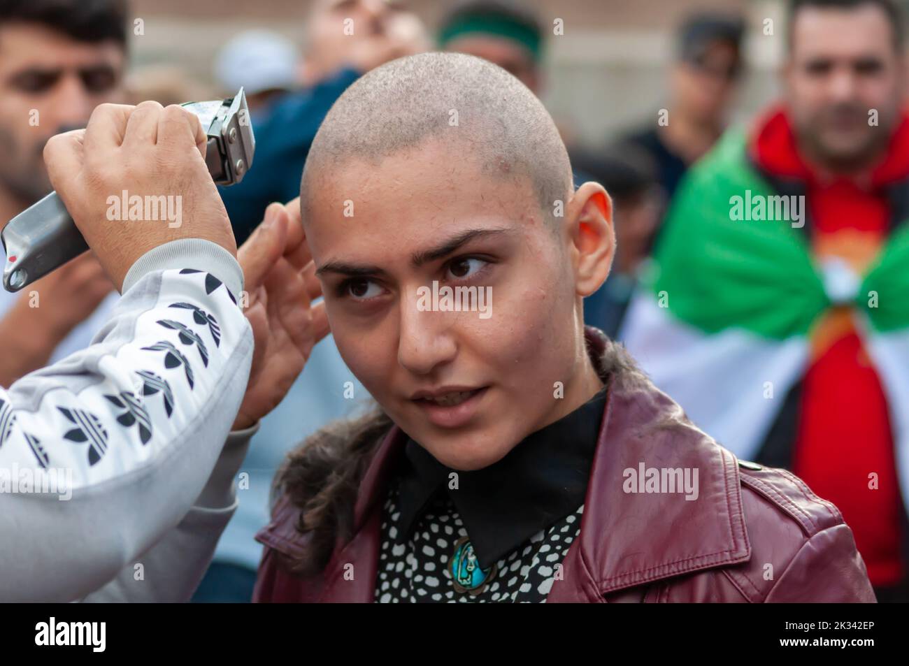 Glasgow, Scotland, UK. 24th September 2022: Melika Balali, an Iranian ...