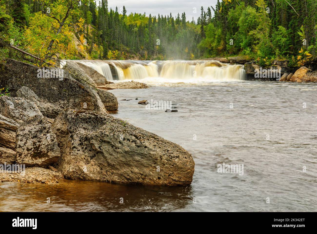 Coral Falls on the Trout River in Canada's Northwest Territories Stock ...