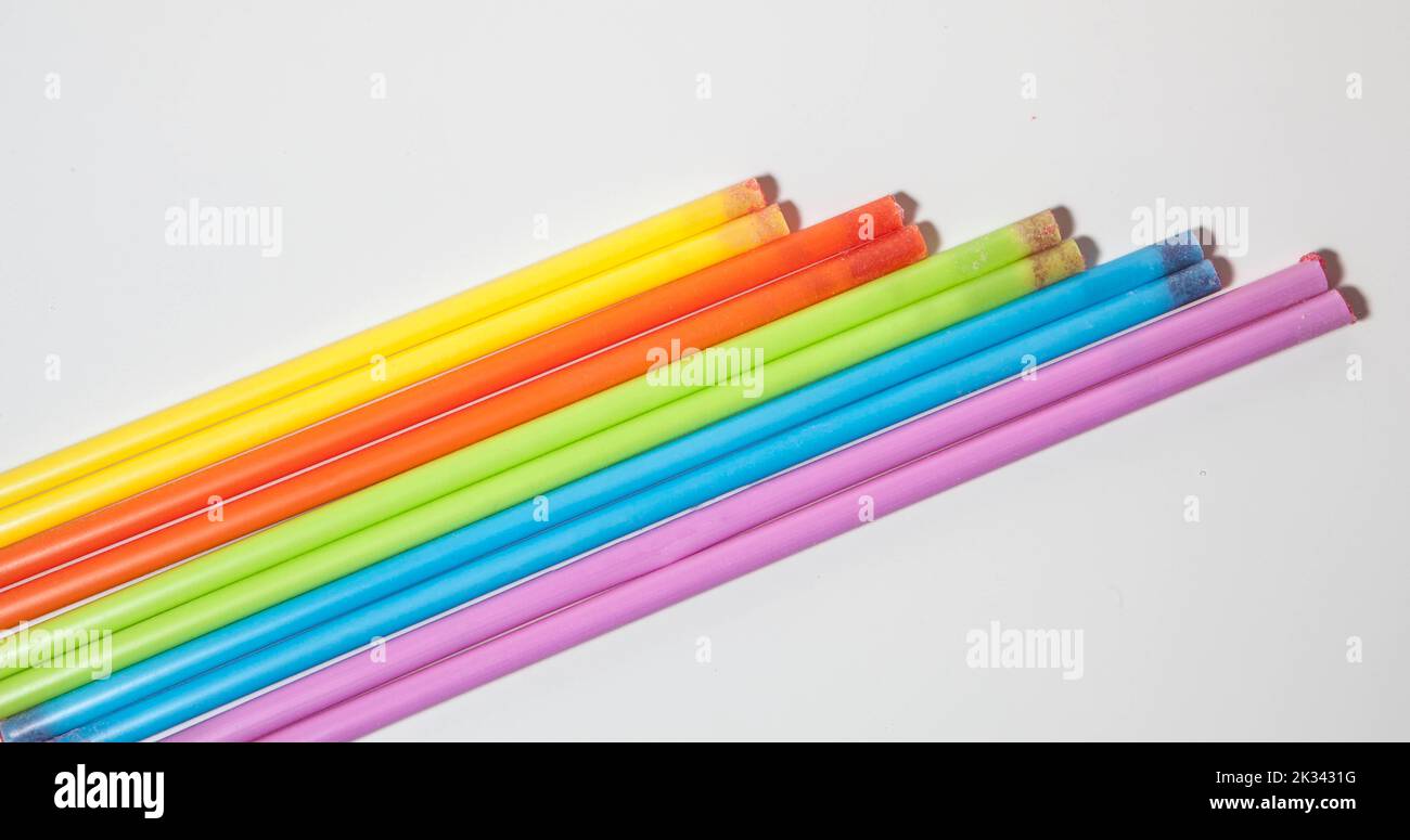 Colorful candy sticks Stock Photo - Alamy