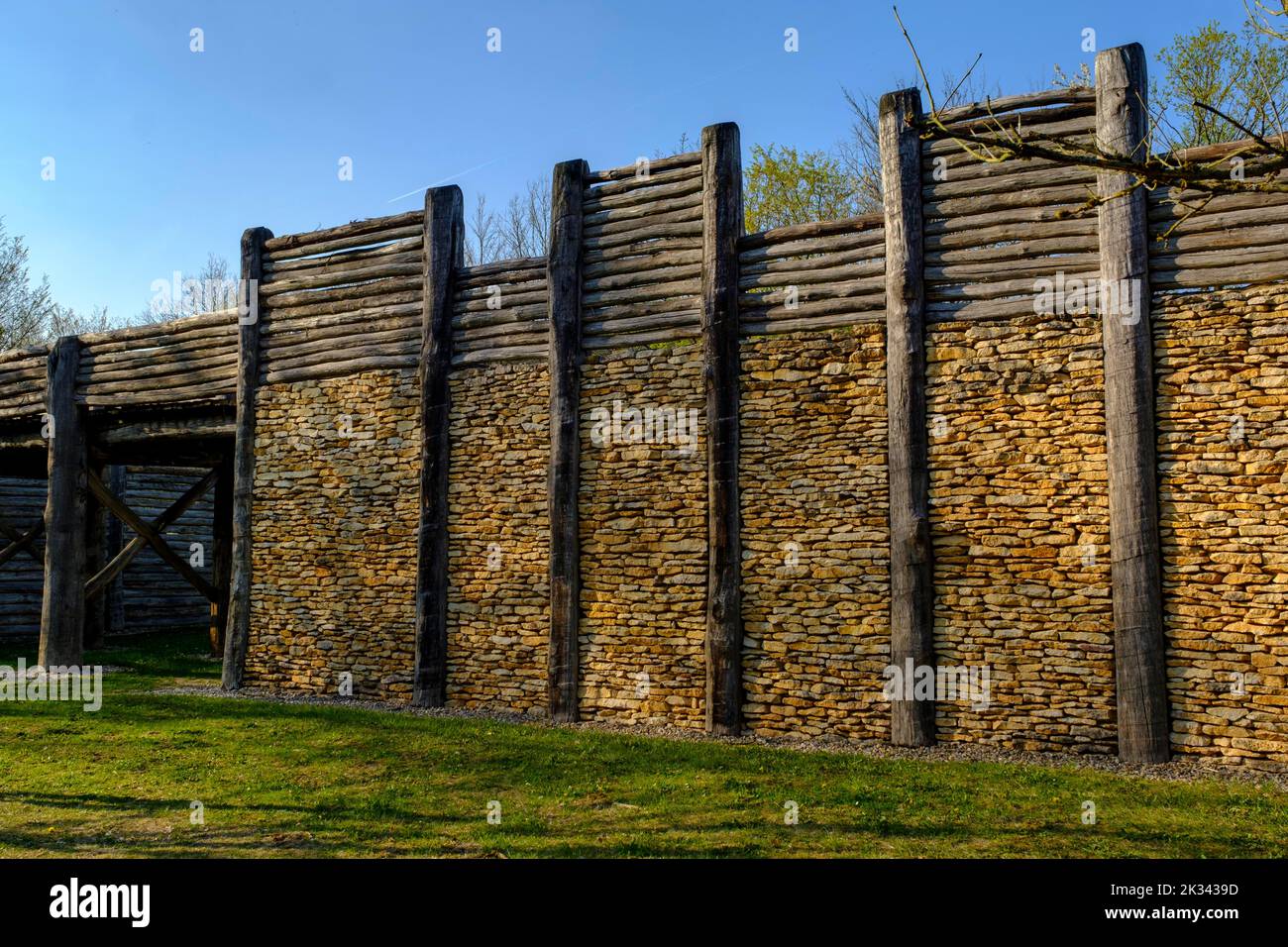 Celtic Gate, Celtic Wall, Altmuehltal Archaeology Park, Kelheim ...