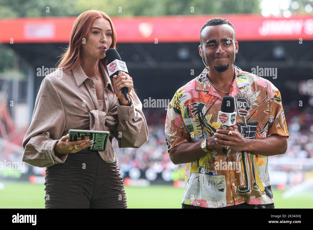 EDITORIAL USE ONLY Presenters Elz The Witch (left) and Munya Chuwawa ...