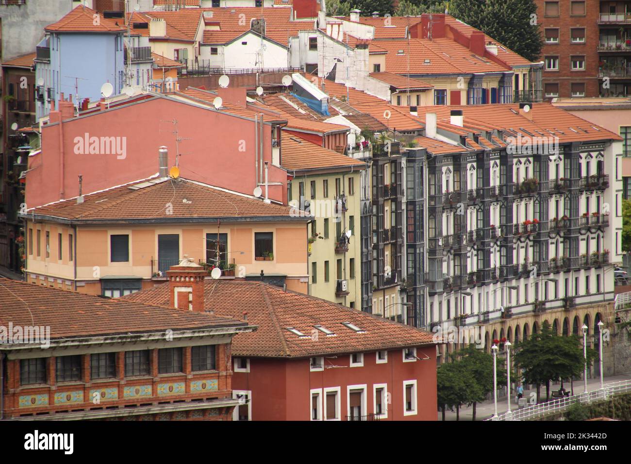 An aerial view of the city building and houses Stock Photo - Alamy