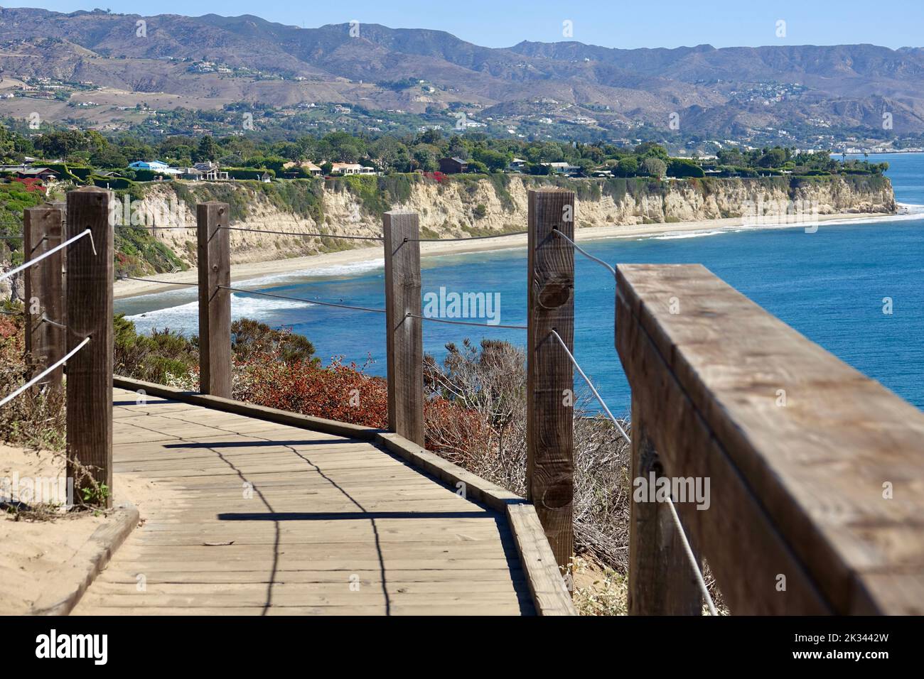 view of Malibu beach from the bluffs above Stock Photo - Alamy