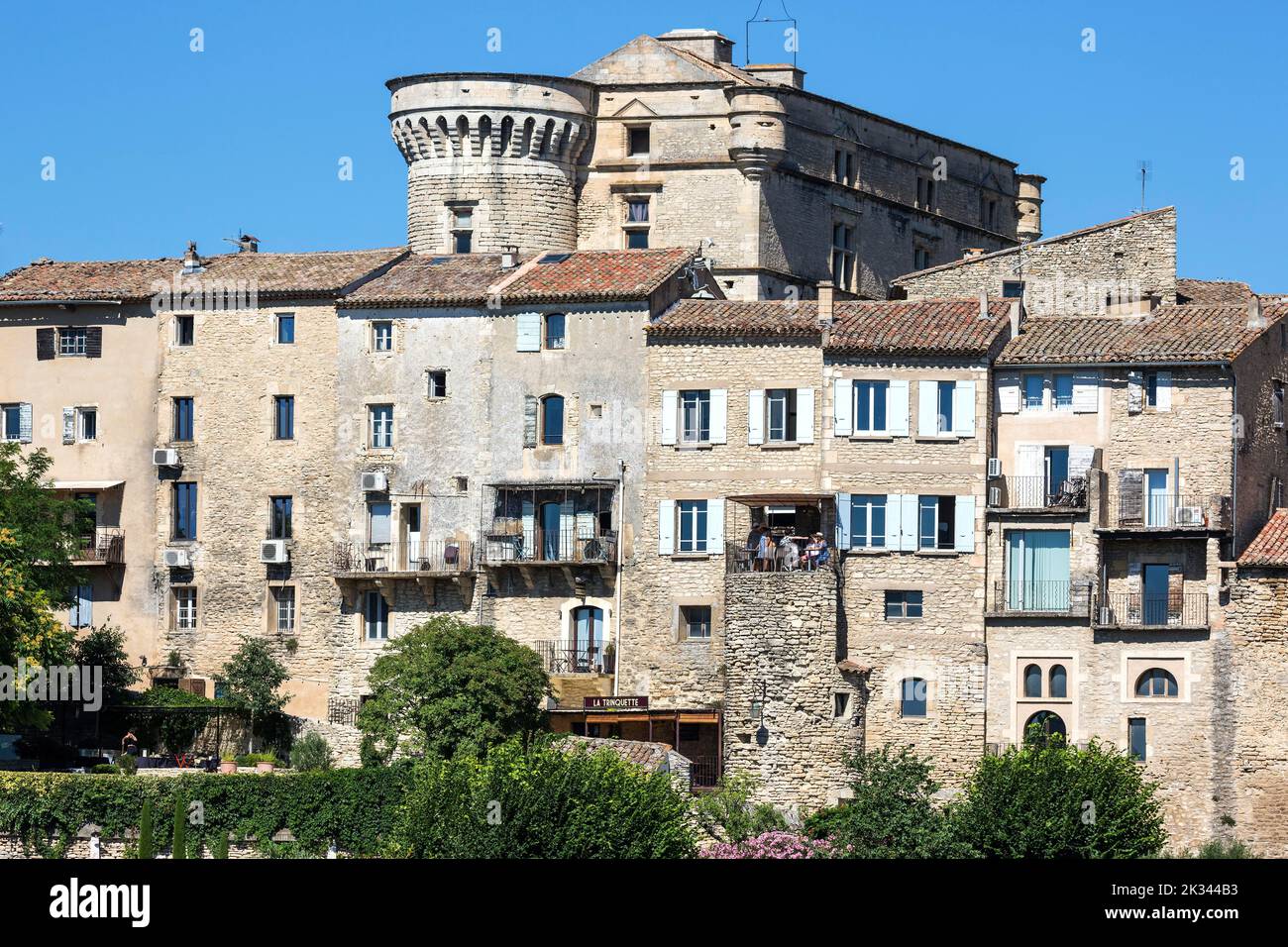 Old town with Renaissance castle, Gordes, Vaucluse, Provence-Alpes-Cote ...