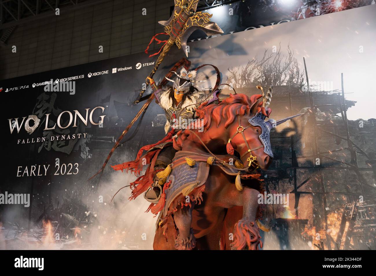 Figurine of Wo Long video game character seen on display at Tokyo Game ...