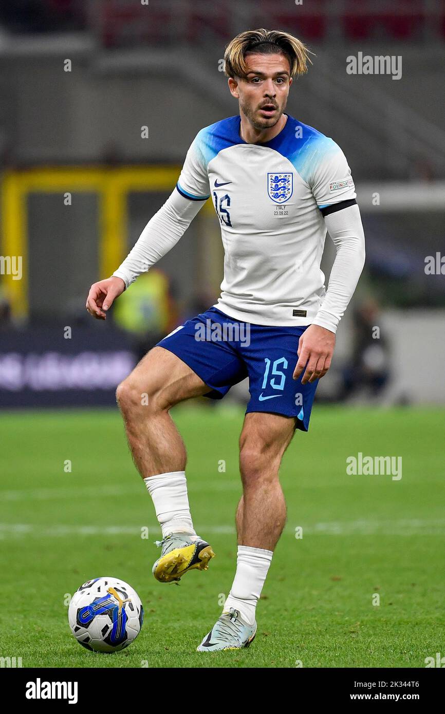 Jack Grealish of England in action during the Uefa Nations League ...