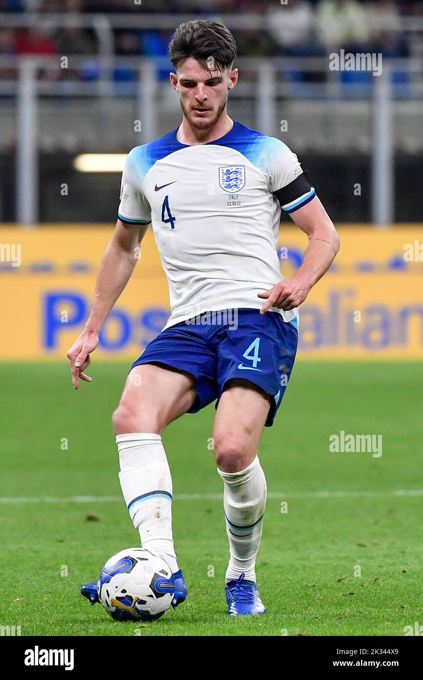 Declan Rice of England in action during the Uefa Nations League League ...