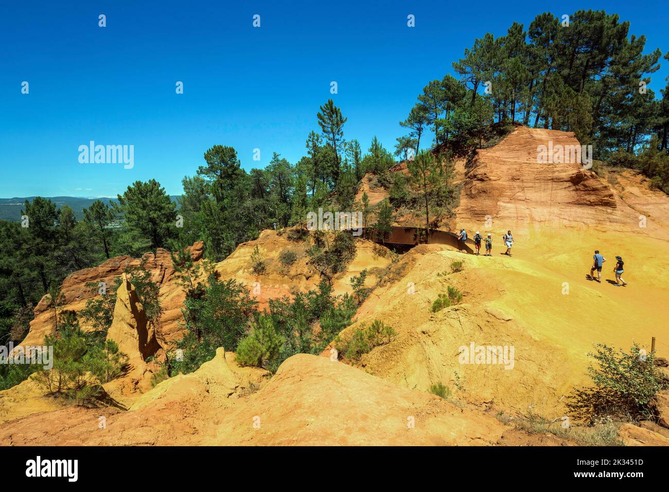 Ochre nature trail, Le Sentier des Ocres, former ochre mining area ...