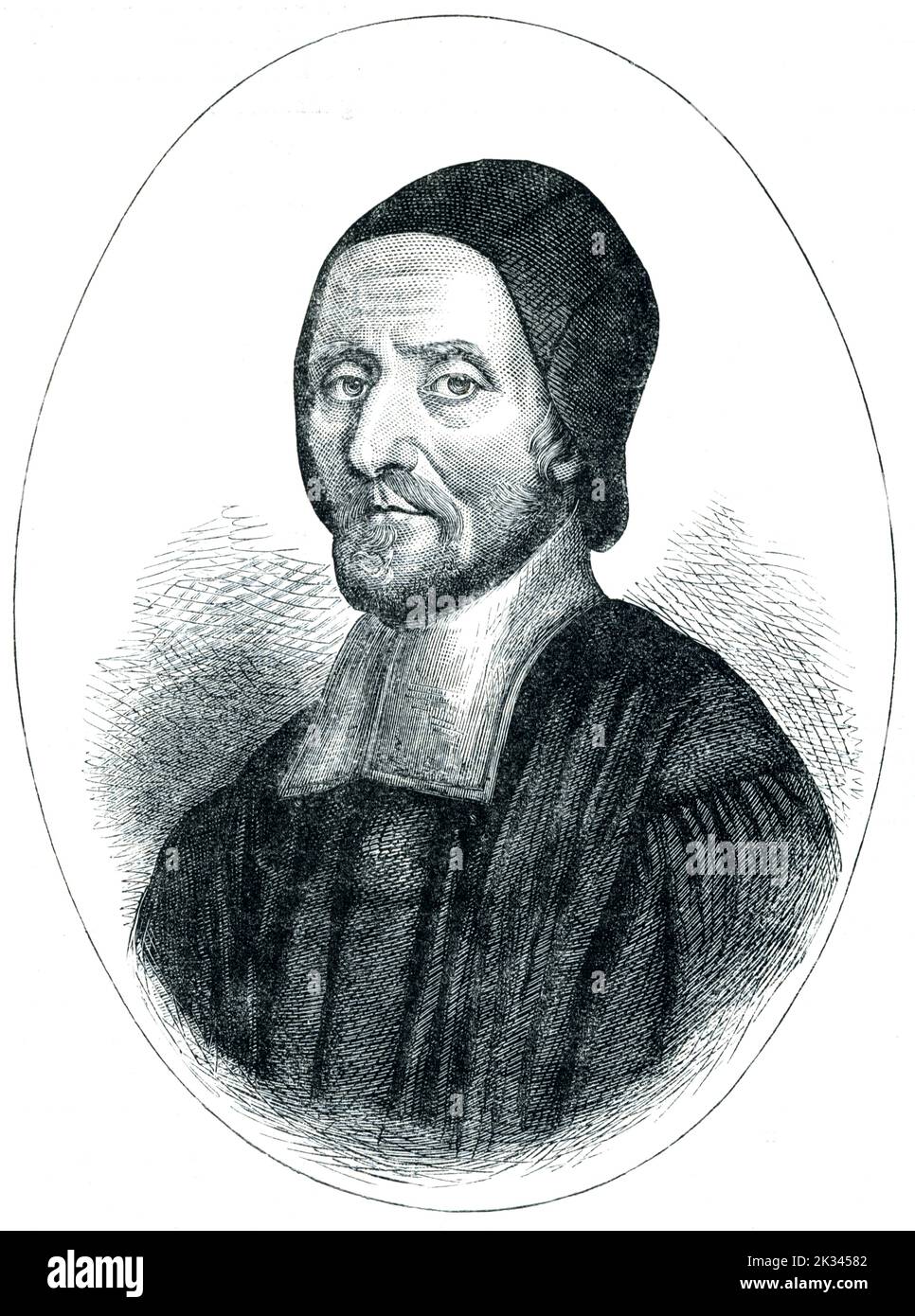 Dr Busby headmaster of Westminster School 17th Century illustration ...