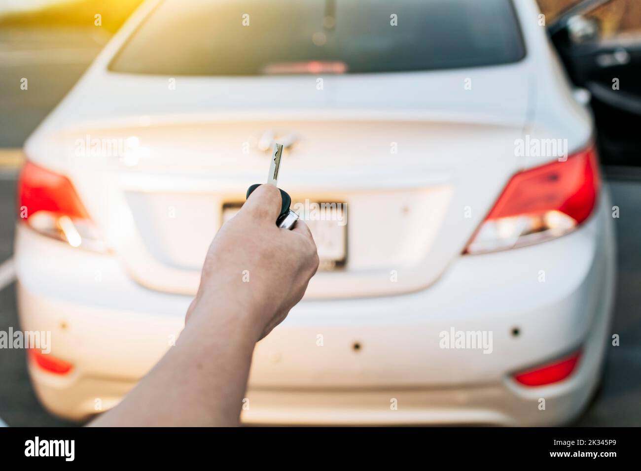 Driver hands showing the car keys. Driver hands showing the keys ...