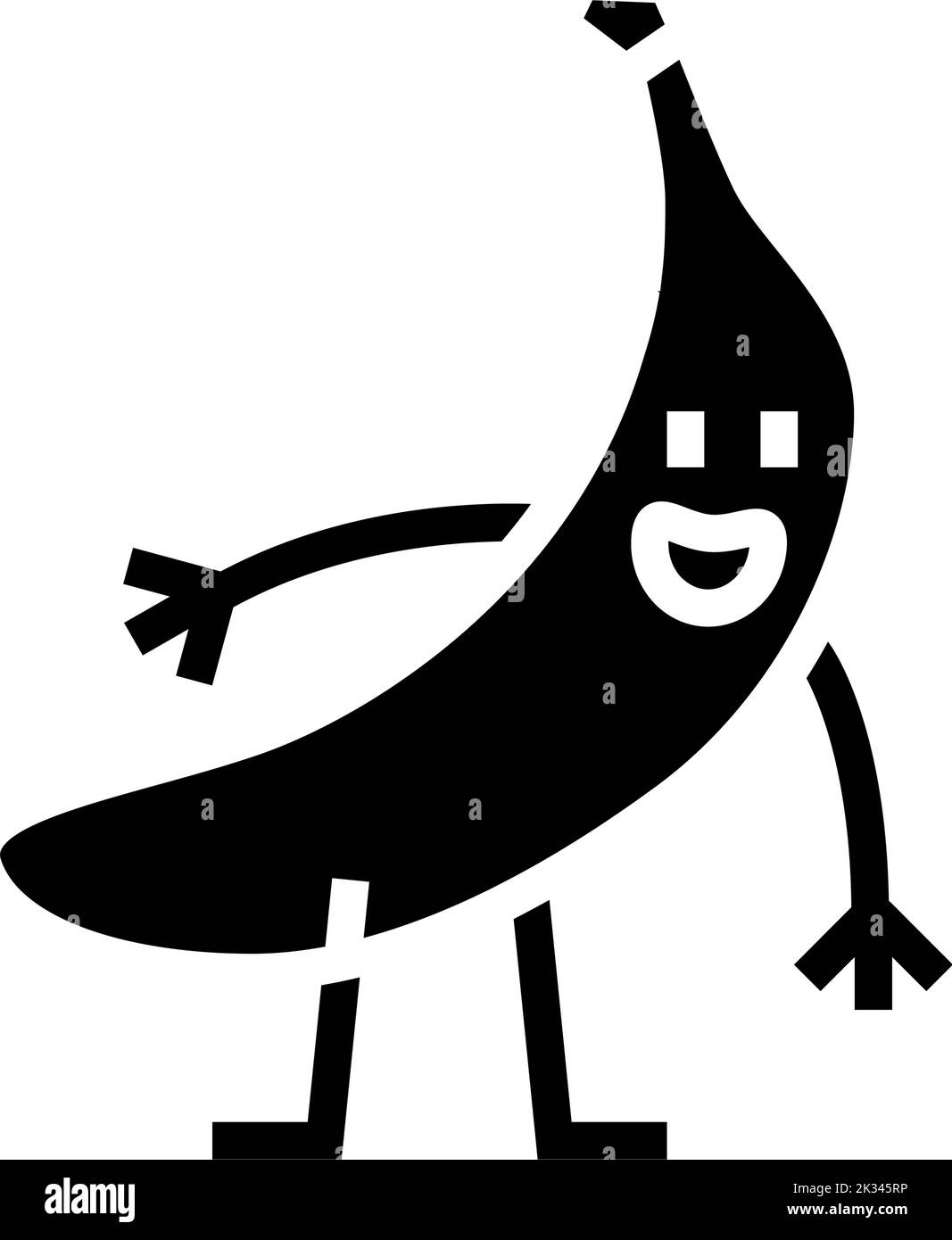 Watermelon fruit character cute icon Black and White Stock Photos ...