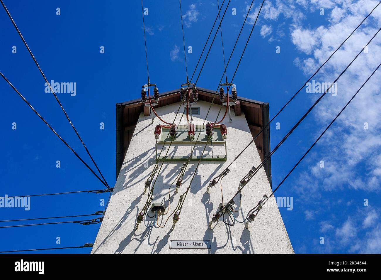 Transformer station, transformer tower with ceramic insulators ...