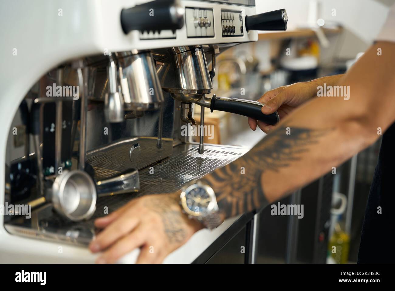 Guy making coffee hi-res stock photography and images - Alamy