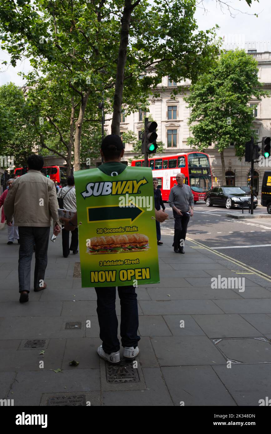 Subway food sign, London, June 26th 2013 Stock Photo - Alamy