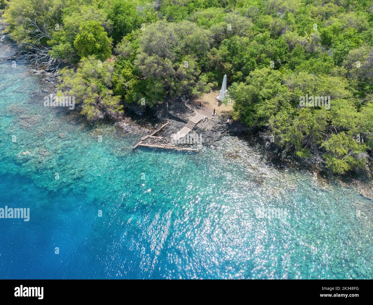 Aerial view of the Captain James Cook Monument, Captain Cook Monument ... Aerial view of the Captain James Cook Monument, Captain Cook Monument ...