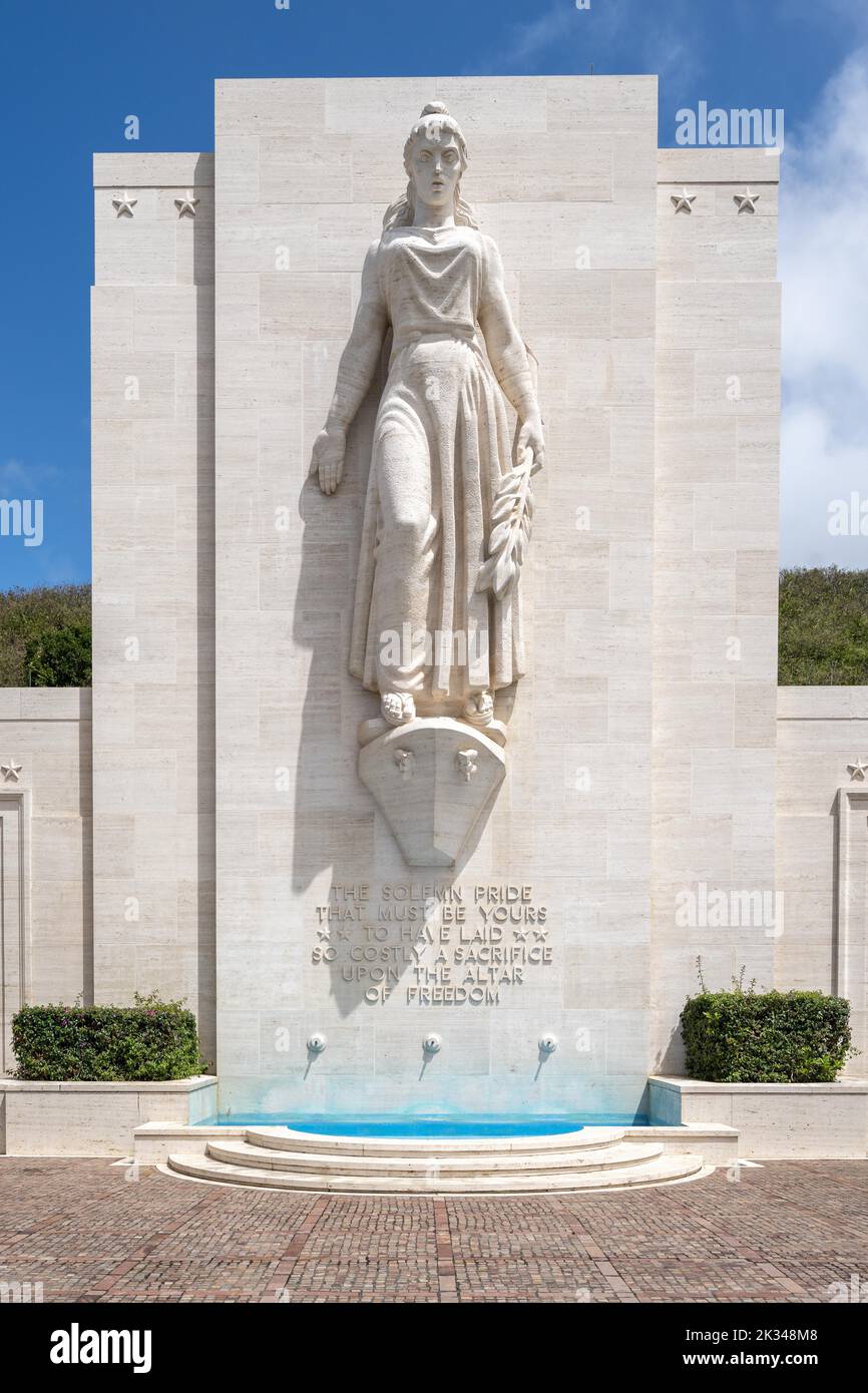 Hawaii oahu national memorial cemetery pacific hi-res stock photography ...