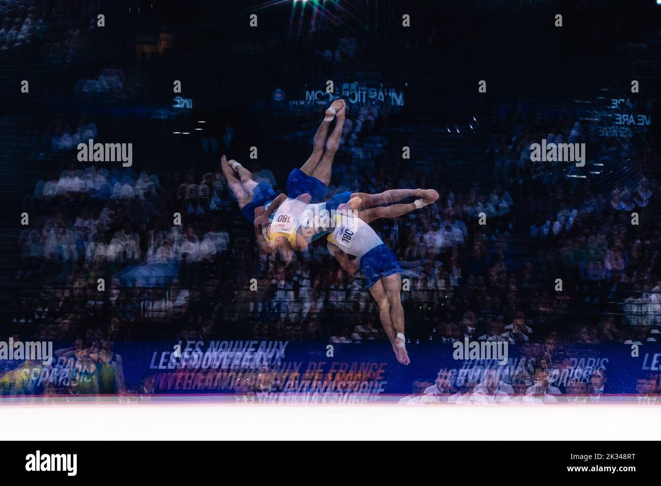 Paris, France, September 24th 2022 Ilyas Azizov (KAZ) in action during ...