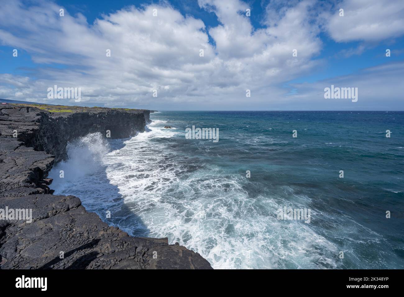 Pacific Coast, Chain of Craters Road, Hawaii Volcanoes National Park ...